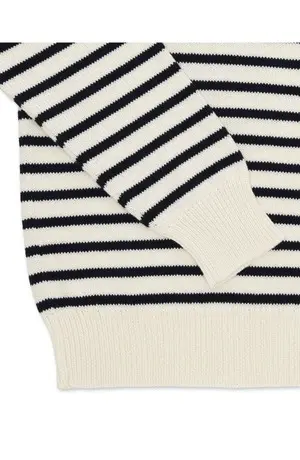 FORTELA Noah1 Cotton Ribbed Sweater - White/blue