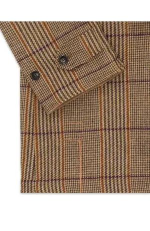 FORTELA Stanford Check Wool Double-faced Single-breasted Coat - Beige