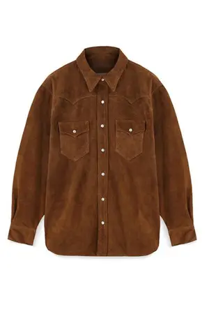 FORTELA Linda Suede Overshirt - Mou
