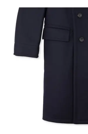 FORTELA Winston Double-breasted Wool Coat - Blue