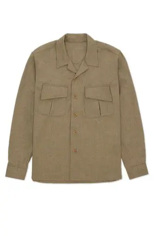 FORTELA Fox Virgin Wool Overshirt - Olive