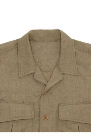 FORTELA Fox Virgin Wool Overshirt - Olive