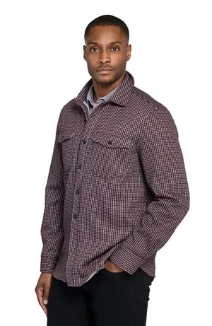 CON.STRUCT Houndstooth Geo Fleece Shirt Jacket