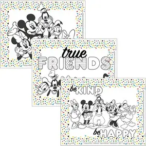 J.L. CHILDRESS J.l Childress Healthy Habits Disposable Colorme Placemat 24 Pack - Mickey And Friends