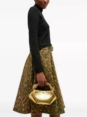 GANNI Mini Twisted-handle Tote Bag - Gold