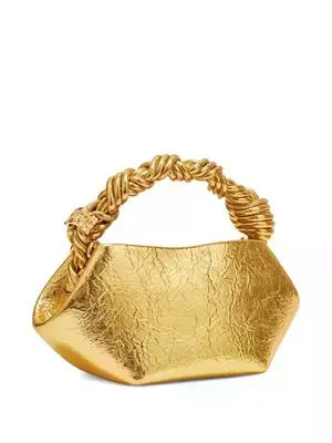 GANNI Mini Twisted-handle Tote Bag - Gold