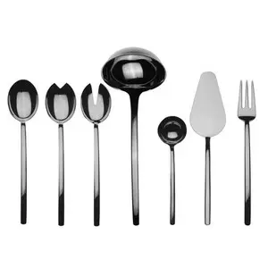 MEPRA Due Serving Set7 Pieces - Black Gold