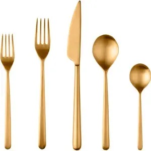 MEPRA Linea Ice Flatware Set5 Pieces - Ice Gold