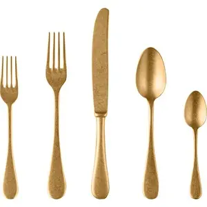 MEPRA Vintage Flatware Set5 Pieces - Gold