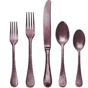 MEPRA Epoque Flatware Set5 Pieces - Pewter Bronze