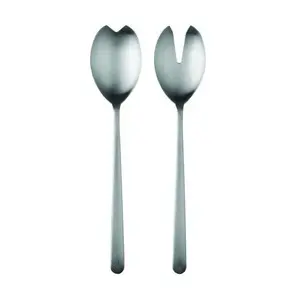 MEPRA Linea Salad Serving Set2 Pieces - Ice Silver