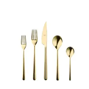 MEPRA Linea Flatware Set5 Pieces - Gold