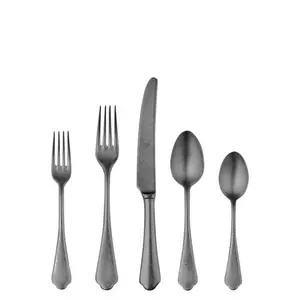 MEPRA Dolce Vita Flatware Set5 Pieces - Pewter Black Gold