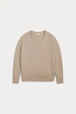 Naked Cashmere Sydney V-neck Cashmere Sweater - Flax