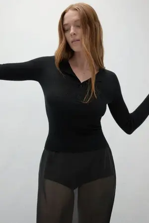 Naked Cashmere Marlowe Cashmere Henley - Black