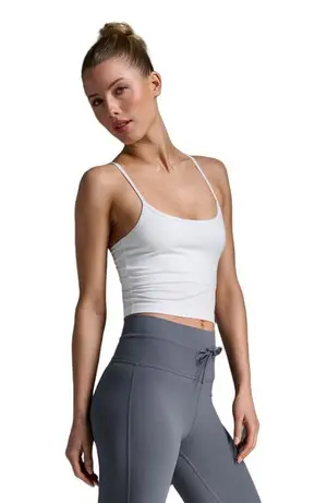 2xu Flex Strappy Crop Tank - White/white