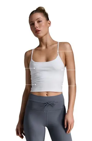 2xu Flex Strappy Crop Tank - White/white