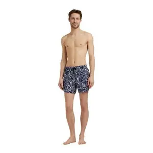 Vilebrequin Orcas Waves Print Stretch Swim Shorts - Navy
