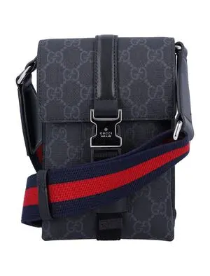 Gucci Gg Supreme Mini Shoulder Bag - Black