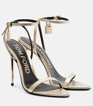 TOM FORD Metallic Leather Sandals