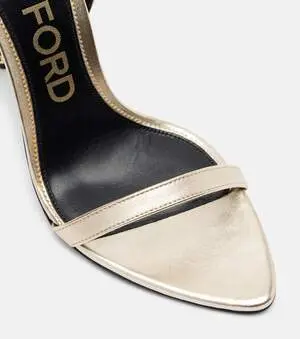 TOM FORD Metallic Leather Sandals