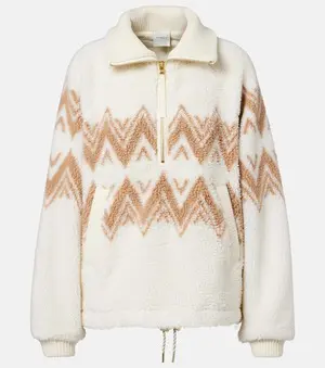 Varley Hendrik Jacquard Teddy Jacket White