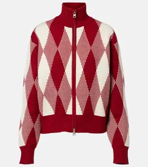 Varley Karina Knitted Jacquard Jacket - Red