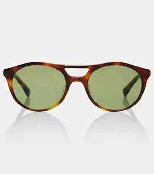 Brunello Cucinelli Sartorial Sunset Round Sunglasses - Brown