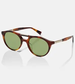 Brunello Cucinelli Sartorial Sunset Round Sunglasses