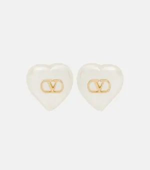 Valentino Garavani Vlogo Faux Pearl Earrings - Gold