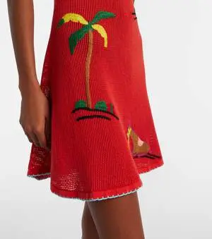 Staud Marea Embroidered Cotton Minidress