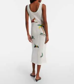 Staud Luma Embroidered Cotton Beach Cover-up