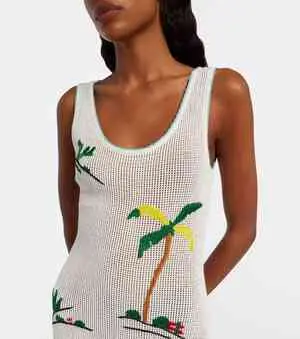 Staud Luma Embroidered Cotton Beach Cover-up