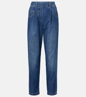 Women's Pleated Jeans