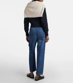 Brunello Cucinelli Pleated Tapered Jeans - Blue