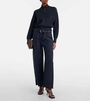 Brunello Cucinelli Cropped Wide-leg Pants