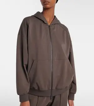 Brunello Cucinelli Monili Cotton Zip-up Hoodie - Brown