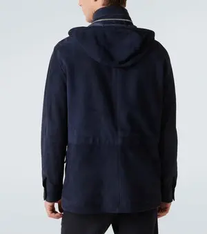TOM FORD Suede Field Jacket - Blue