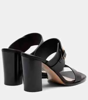 GIANVITO ROSSI 85 Leather Mules