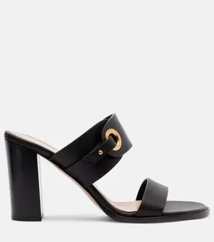 GIANVITO ROSSI 85 Leather Mules