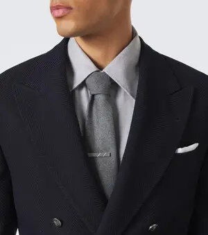 Brunello Cucinelli Virgin Wool Tie - Blue