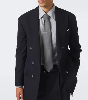 Brunello Cucinelli Virgin Wool Tie - Blue