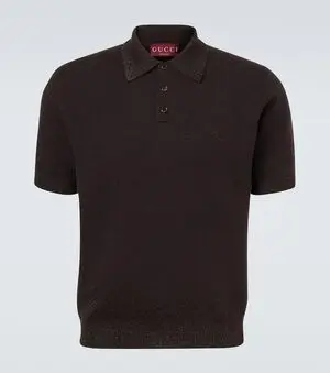 Gucci Interlocking G Wool-blend Polo Shirt