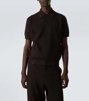 Gucci Interlocking G Wool-blend Polo Shirt