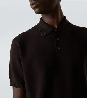 Gucci Interlocking G Wool-blend Polo Shirt