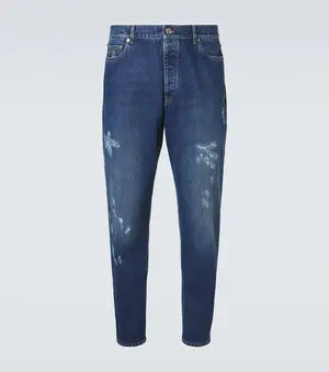 Brunello Cucinelli Mid-rise Straight Leg Jeans - Blue