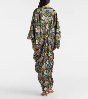 ALEMAIS Alémais Cece Floral Silk Kaftan