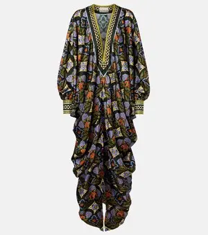 ALEMAIS Alémais Cece Floral Silk Kaftan - Multicoloured