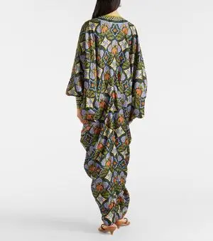 ALEMAIS Alémais Cece Floral Silk Kaftan - Multicoloured