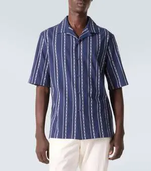 Brunello Cucinelli Printed Cotton Bowling Shirt